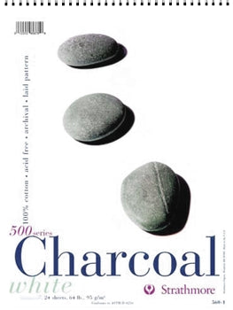 Strathmore 500 Series Charcoal - 12" x 18" - White