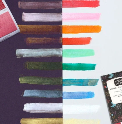 Viviva Colorsheet Metallic Watercolour 10-Colour Set
